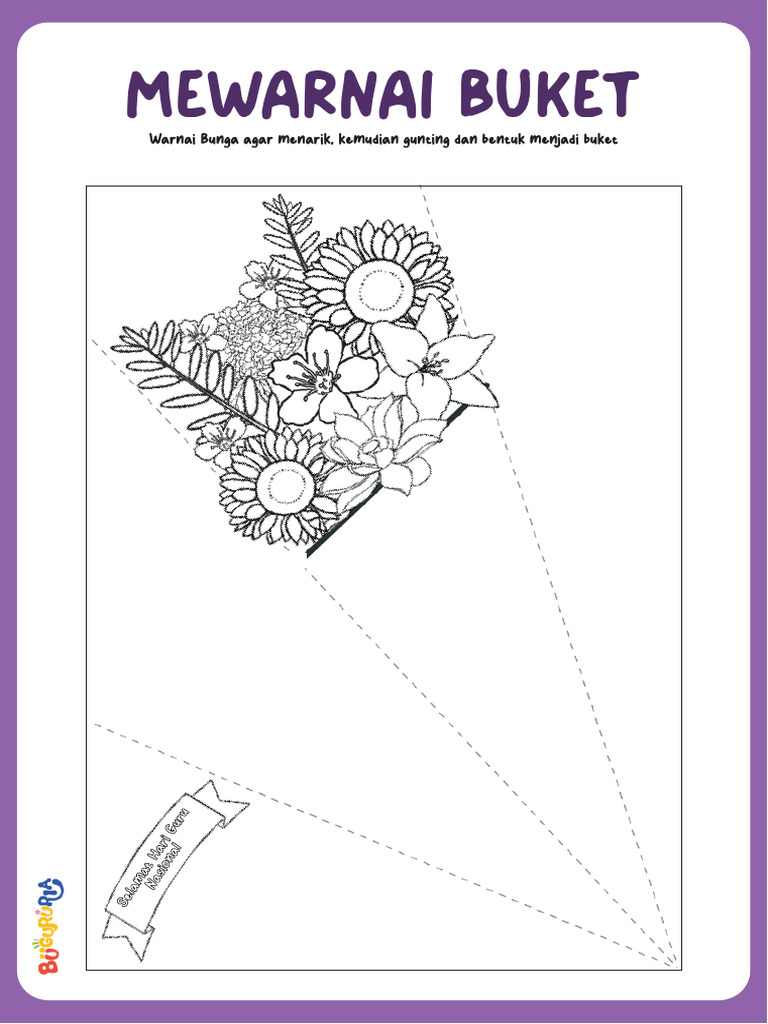 Mewarnai dan Membuat Buket Bunga | PDF