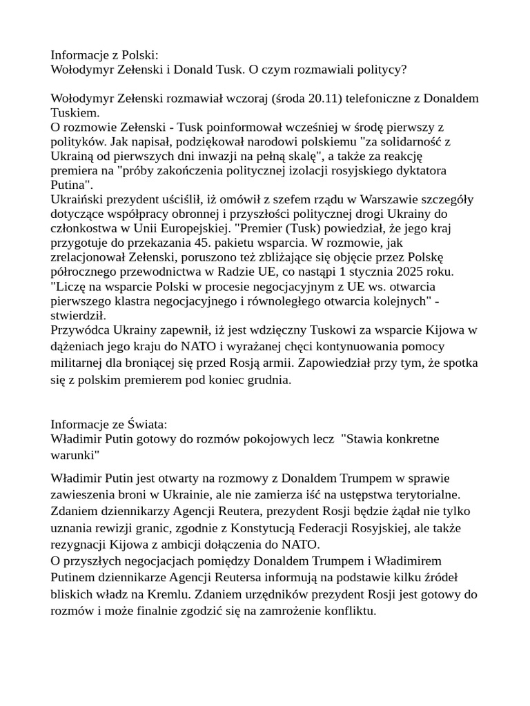 Prasówka Klasa 8 | PDF