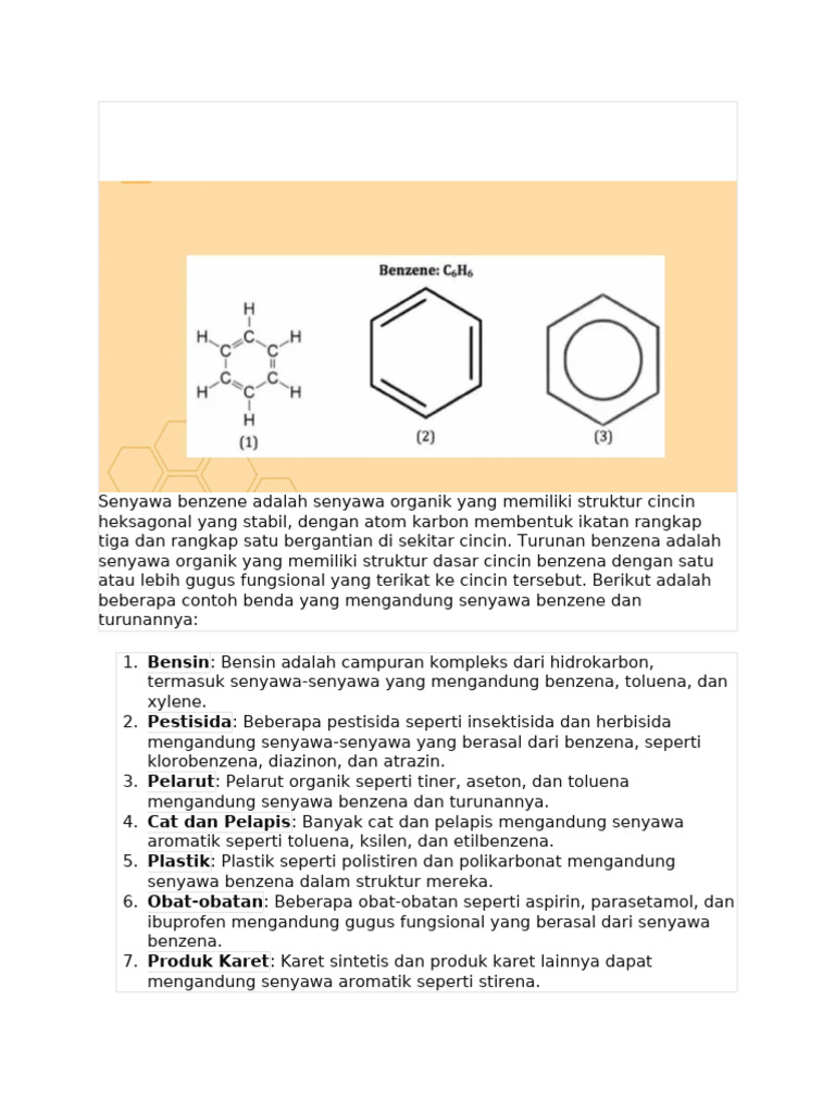 Struktur dan Contoh Senyawa Benzena | PDF