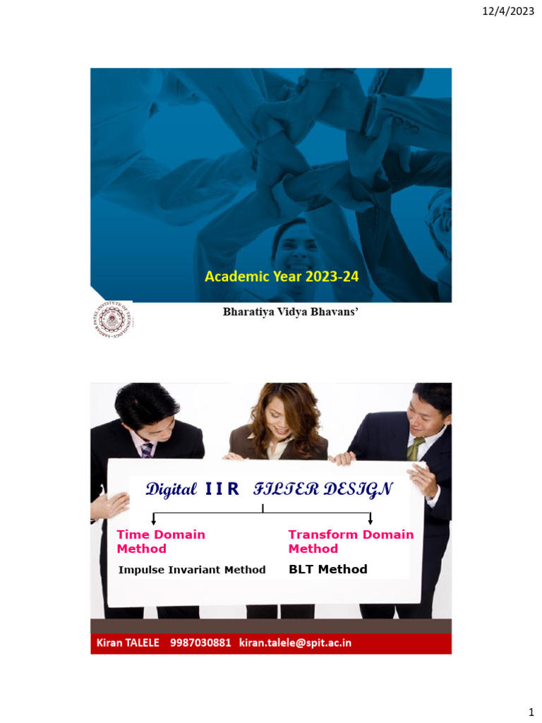 Impulse Invariant Method | PDF | Filter (Signal Processing) | Electrical Engineering