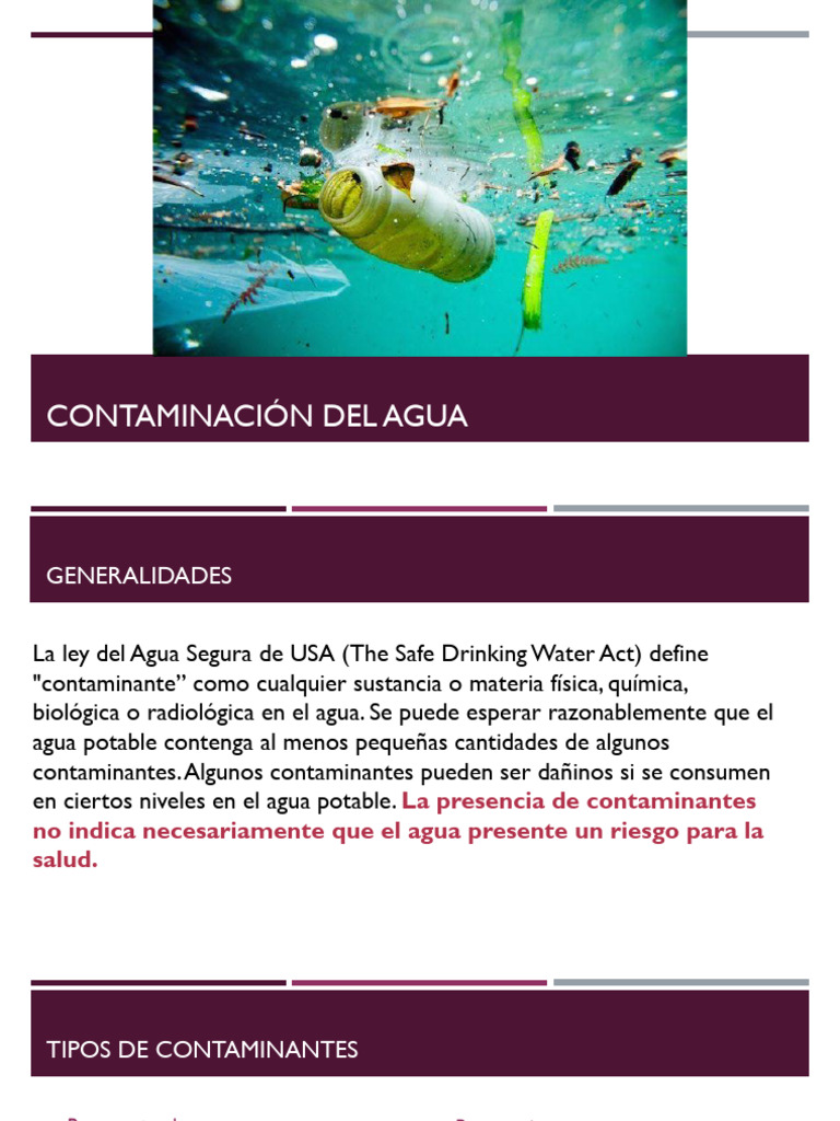 Causas y efectos de la contaminación del agua | PDF | Agua | Contaminación