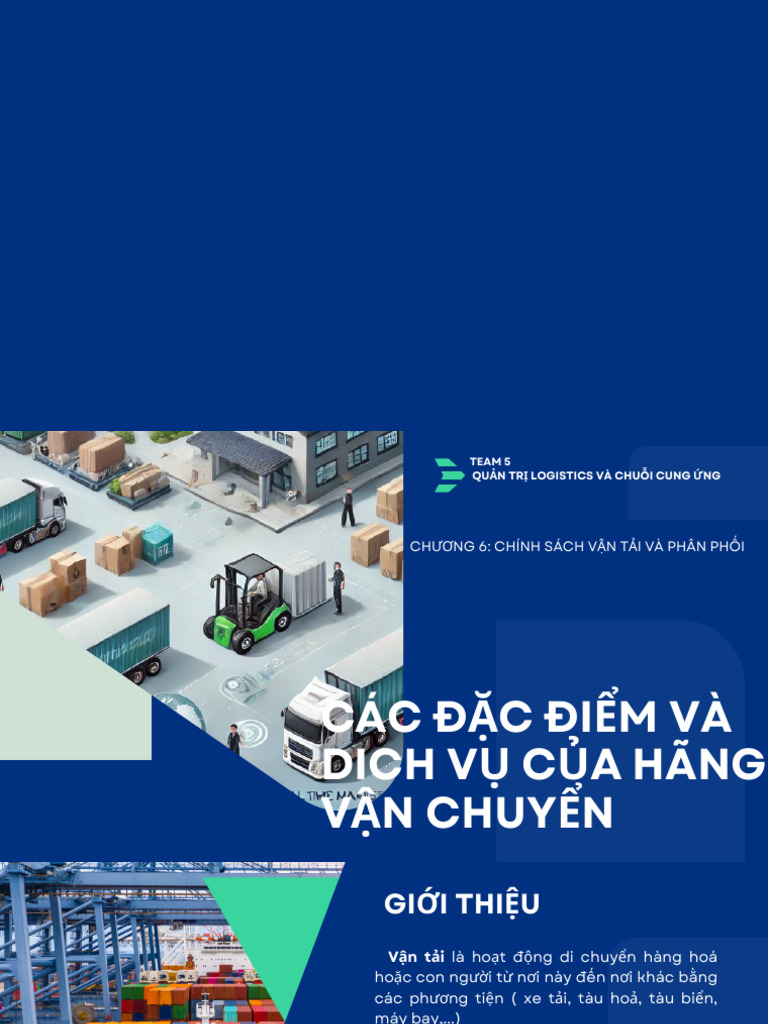 Dark Blue and Green Modern Professional Logistics Service Presentation ...