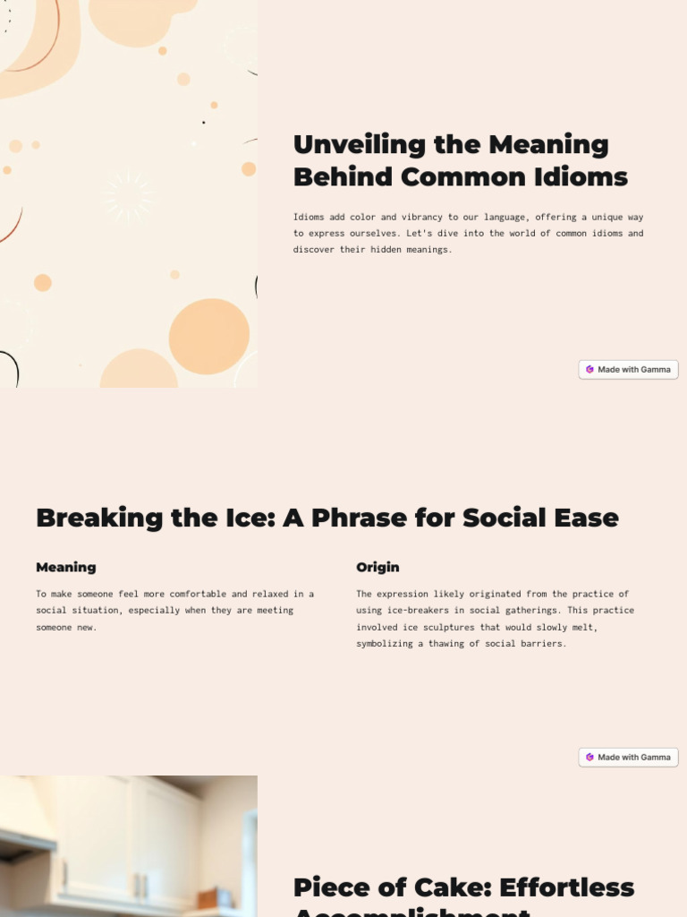 Understanding Common Idioms' Meanings | PDF