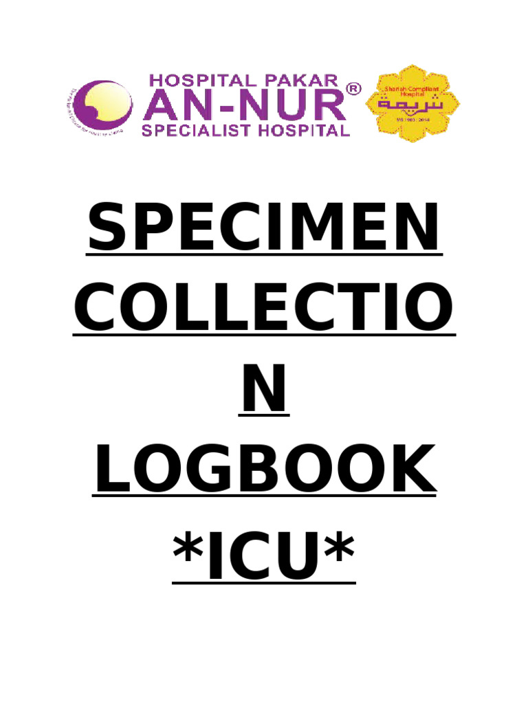 Cover Specimen Collection Logbook | PDF