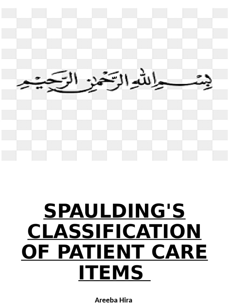 Spaulding's Classification | PDF