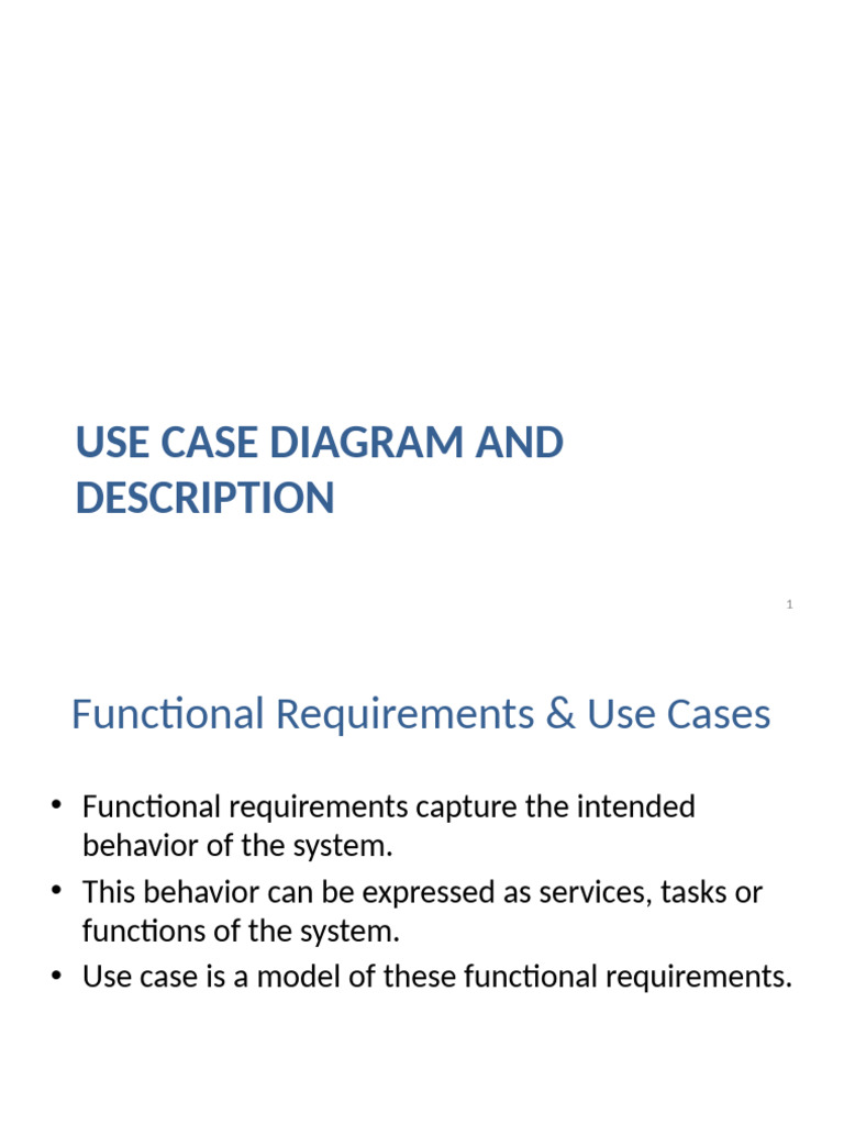 Use Case Diagram and Description | PDF | Use Case | Computer Engineering