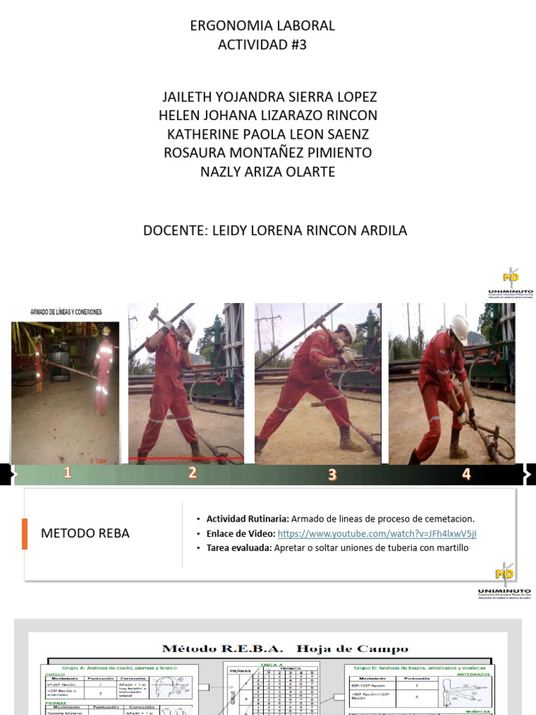 Ergonomia Metodo REBA | PDF