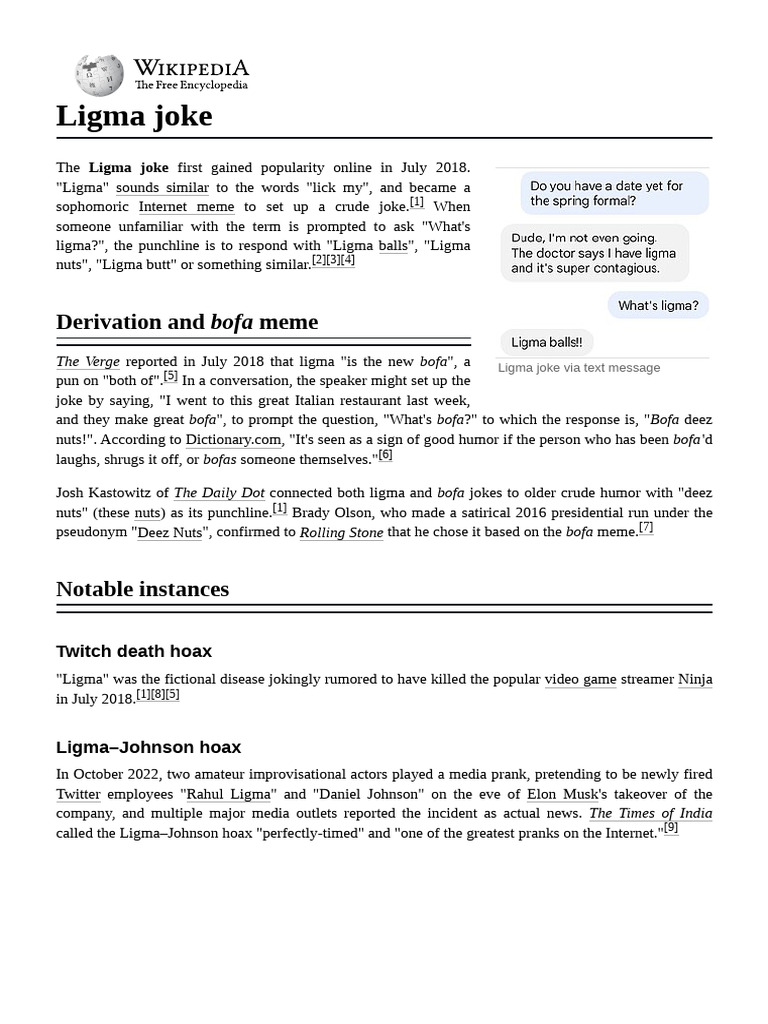 Ligma Jokes and Internet Memes Explained | PDF | Cultural Trends ...