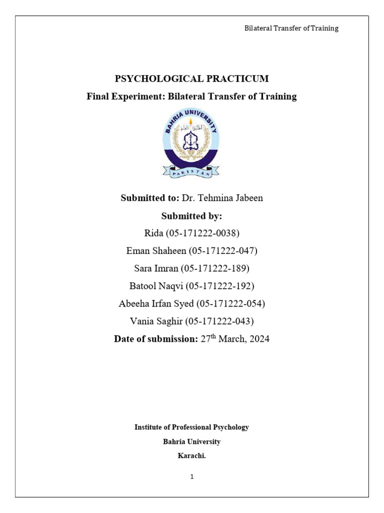 Practicum final | PDF | Sampling (Statistics) | Experiment