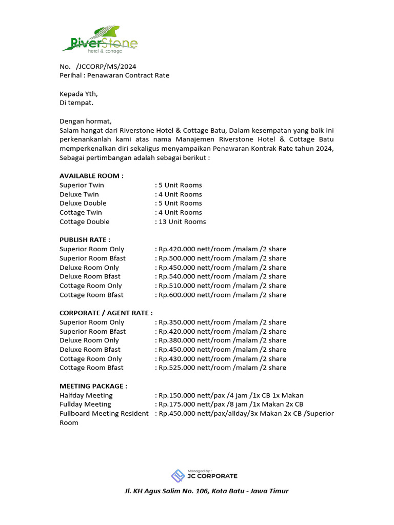 Offering Letter Riverstone (Master) | PDF