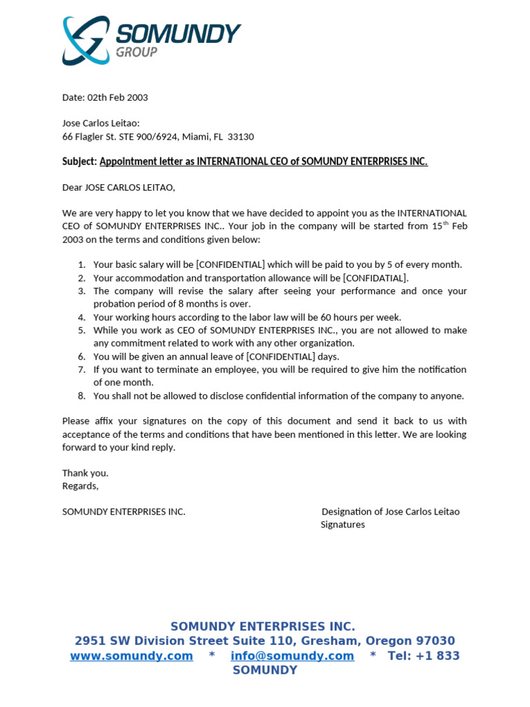 CEO Appointment | PDF