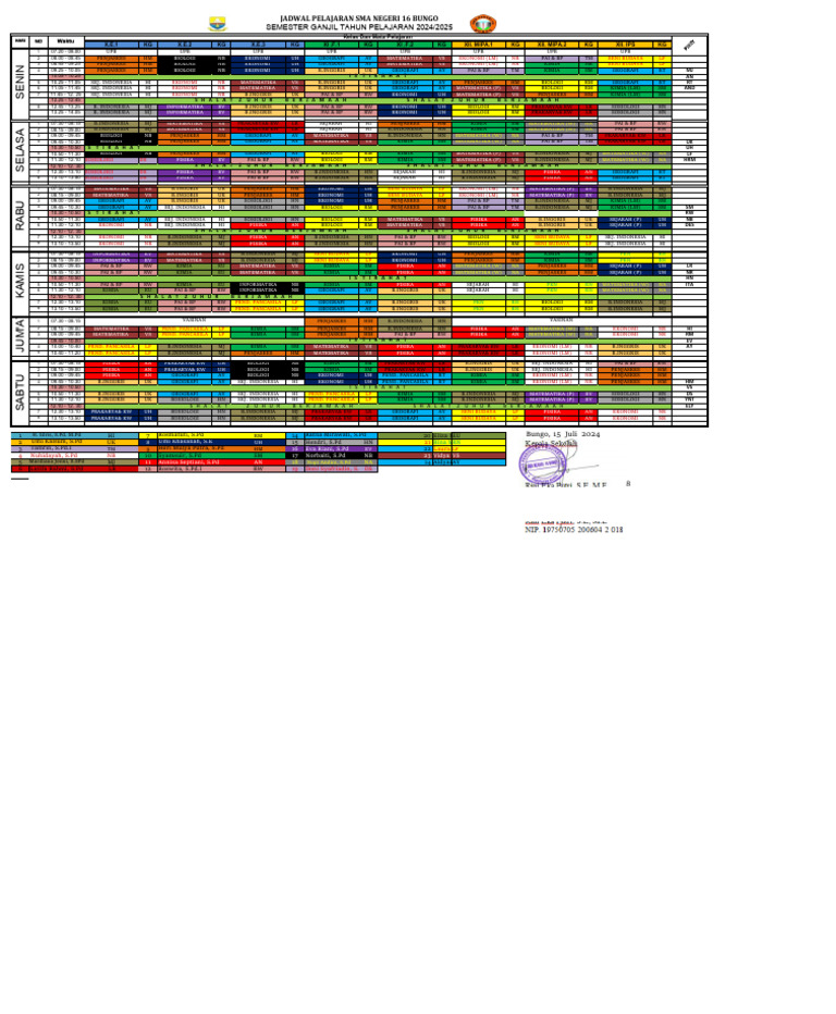 Jadwal 2024-2025 | PDF