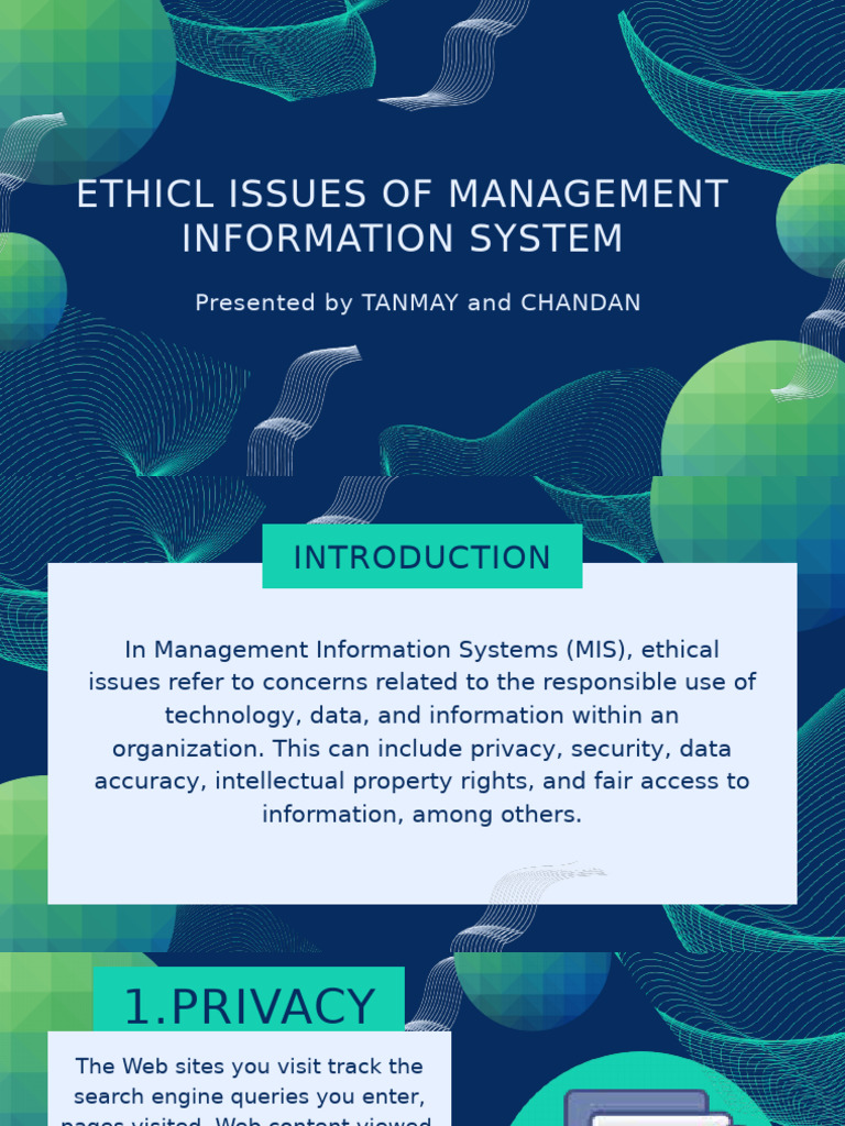 Ethical Issues in Management Information Systems | PDF | Privacy | Property