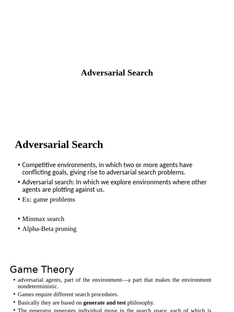 UNIT II Adversarial Search | PDF | Applied Mathematics | Algorithms And Data Structures