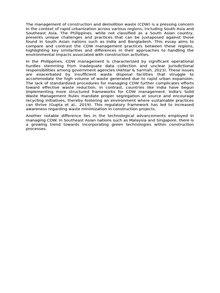 The management of construction and demolition waste | PDF