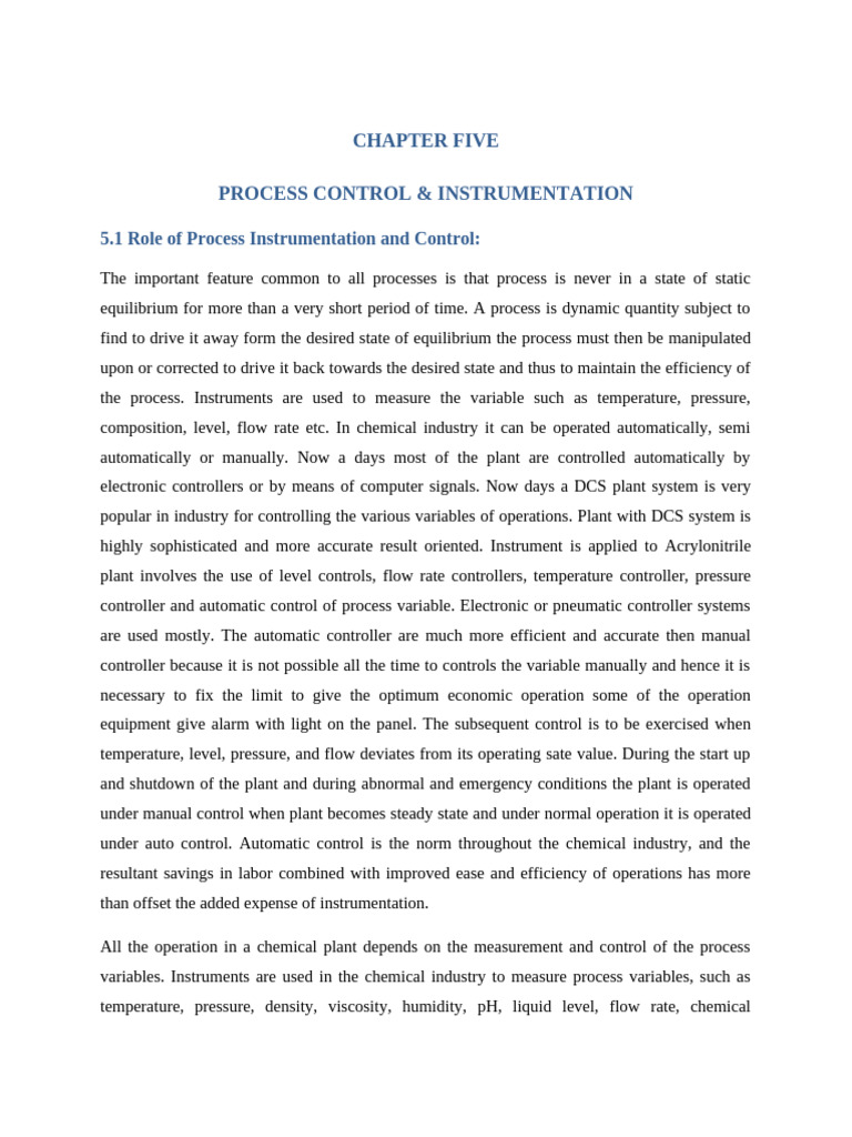 Process Control & Instrumentation Overview | PDF | Flow Measurement | Pressure Measurement