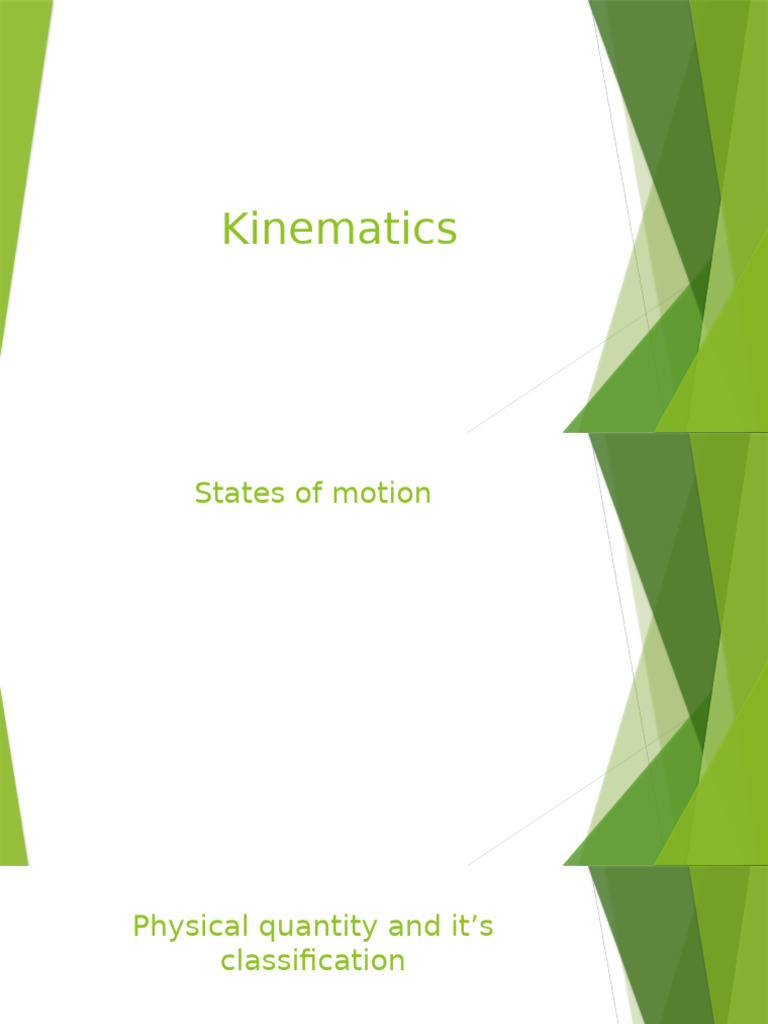 Kinematics: Motion, Speed, and Graphs | PDF