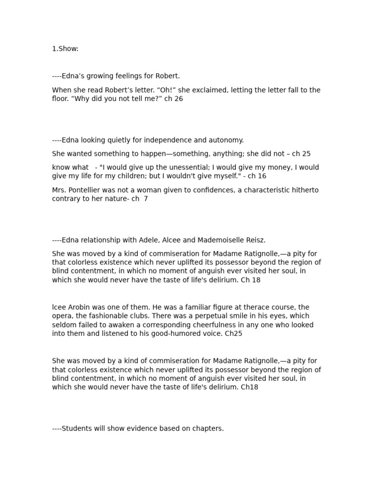 The_Awakening_question | PDF | The Awakening (Chopin Novel)