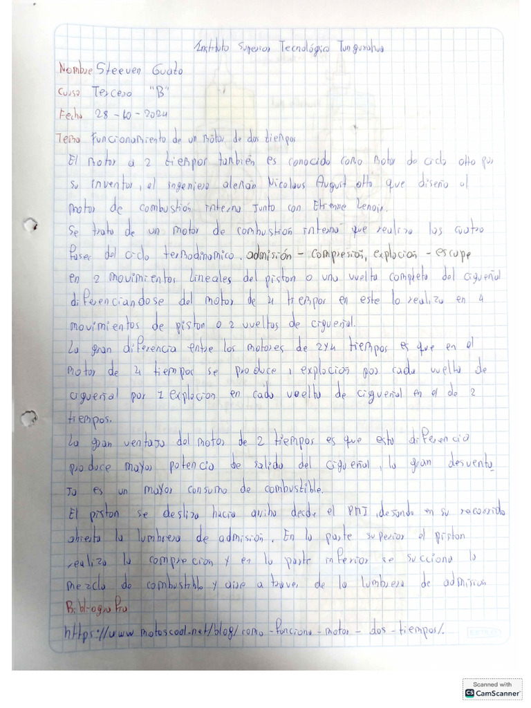 FUCIONAMIENTO DEL MOTOR 2T Y COMBUSTION EXTERNA | PDF