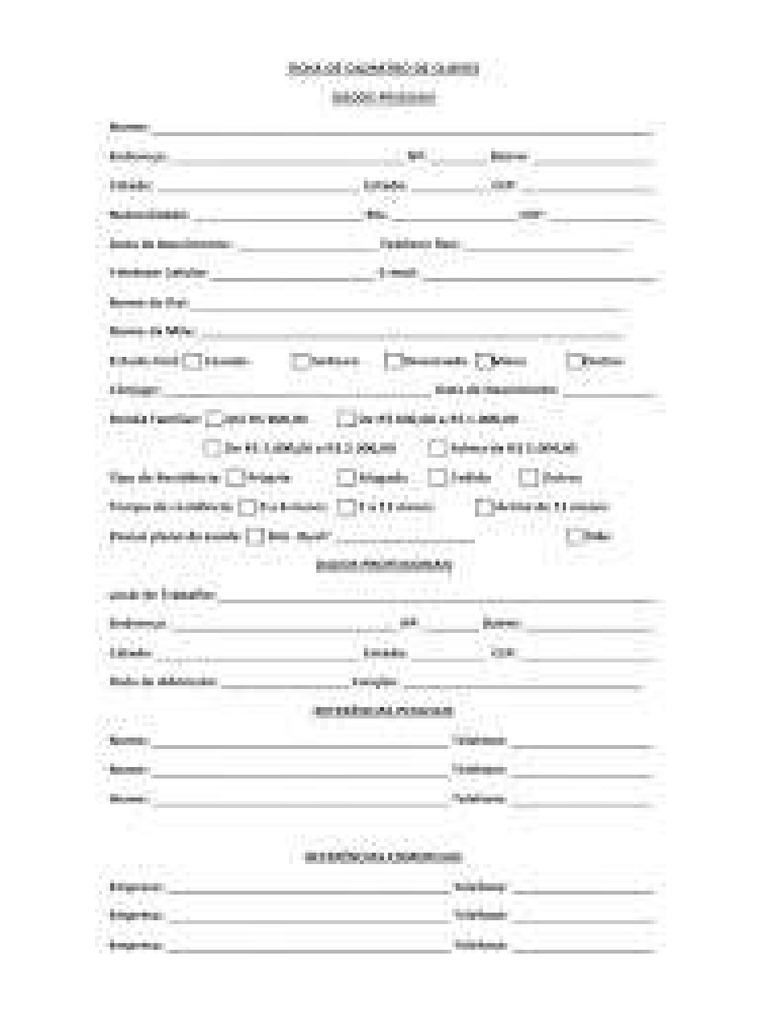 Ficha de Cliente | PDF