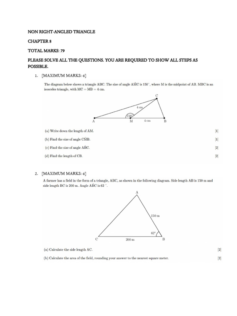 ai sl non right angled triangle | PDF