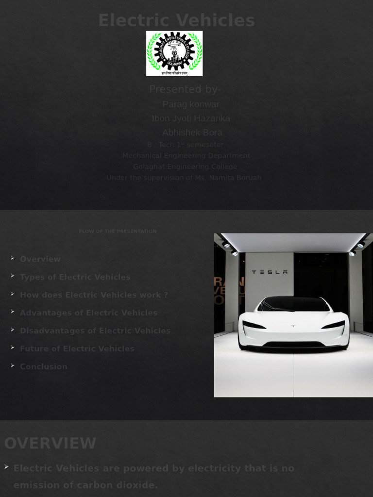 EV PRESENTATION | PDF | Electric Vehicle | Electric Car