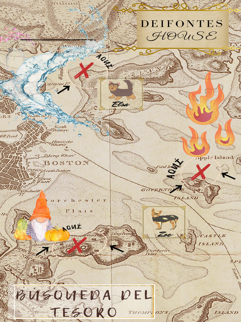 Blue Colorful Treasure Map Illustration Phone Wallpaper | PDF