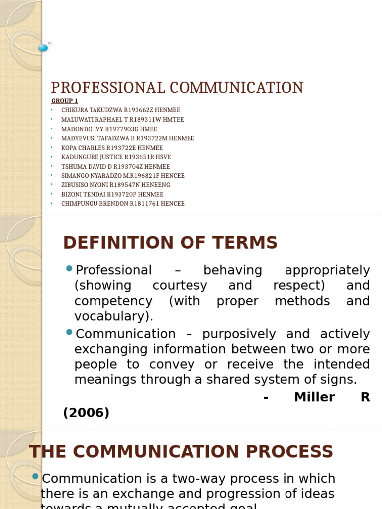Professional Communication | PDF | Communication | Information