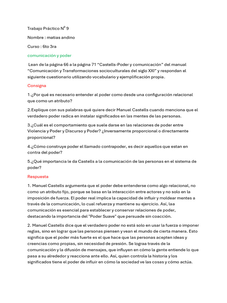 tp n 9 sxii | PDF | Comunicación | Hablar en público