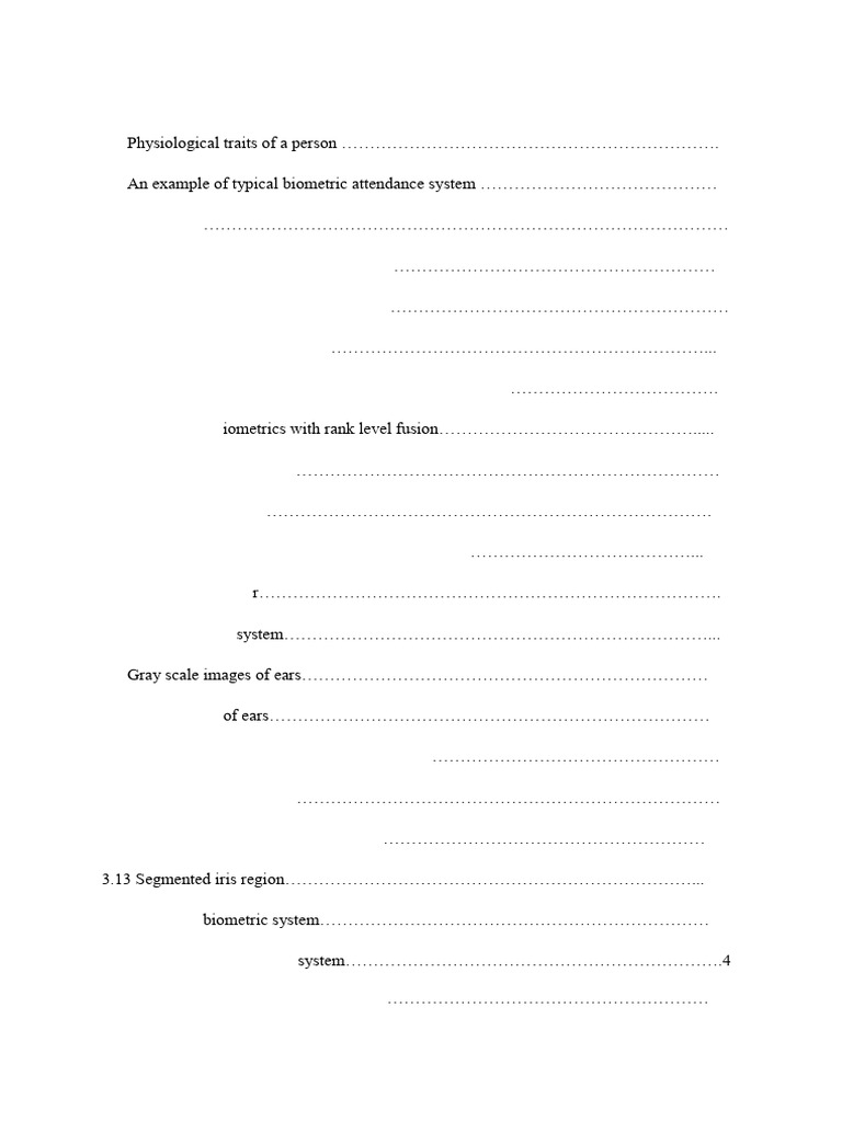 List of Figures | PDF | Biometrics