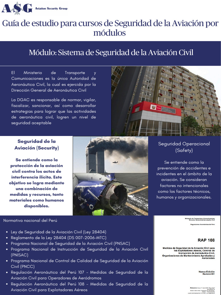 Guía de Estudio AVSEC ASG 2024 | PDF | Aeropuerto | Aviación