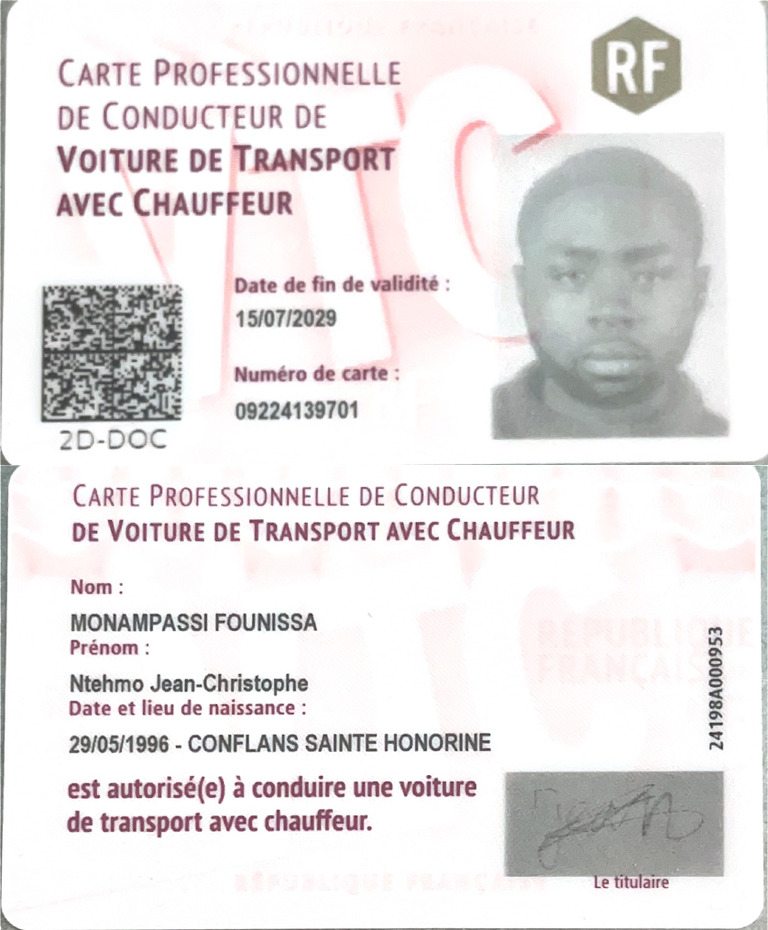 Carte Professionnelle VTC | PDF
