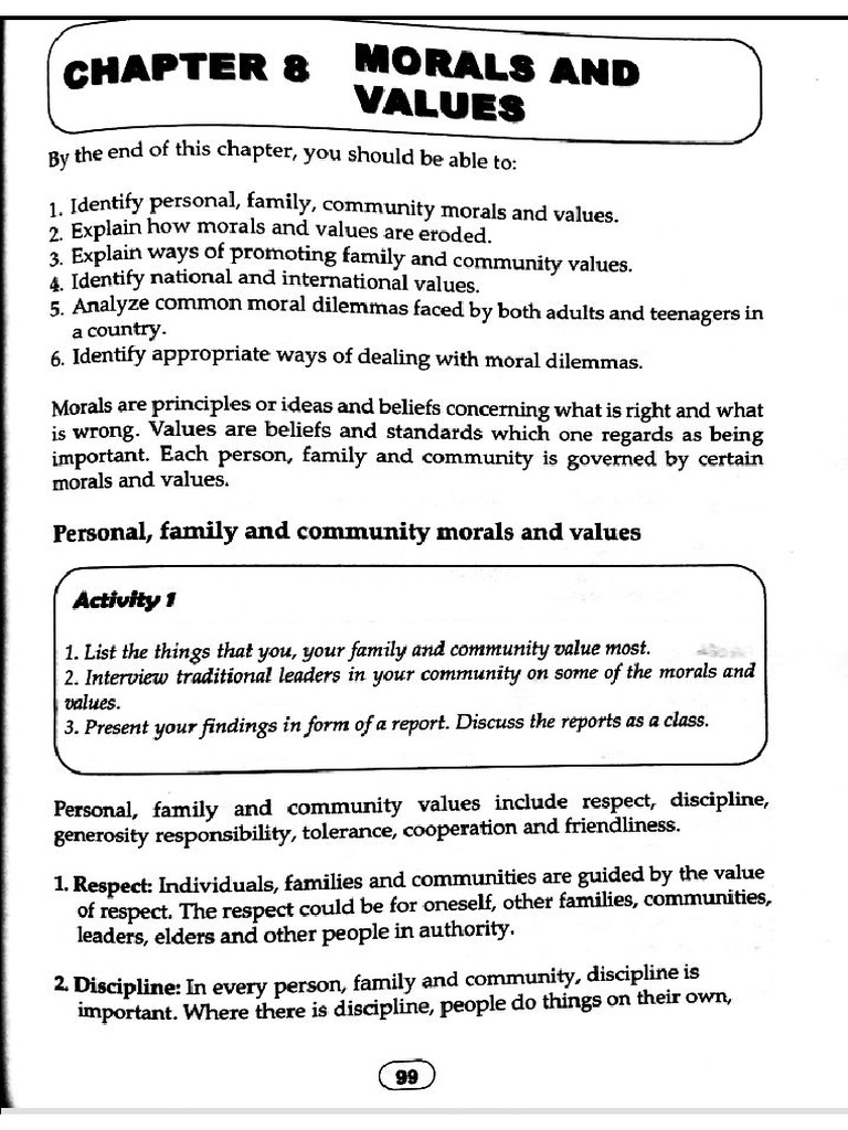 Morals and Values | PDF