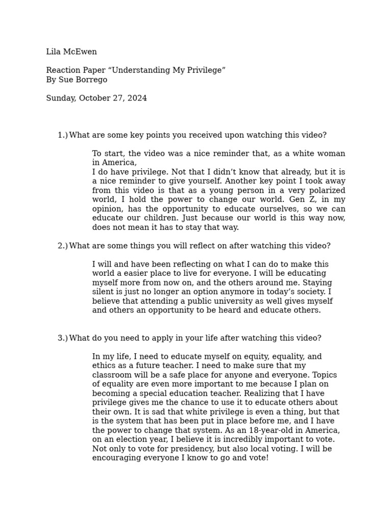 Reaction Paper 9 | PDF