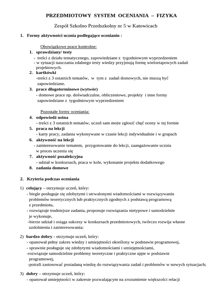 PSO Fizyka - zsp5 | PDF