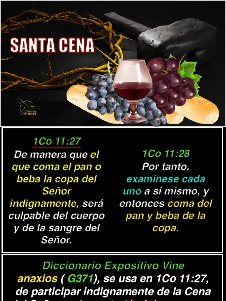 Significado y Consecuencias de la Santa Cena | PDF | eucaristía ...