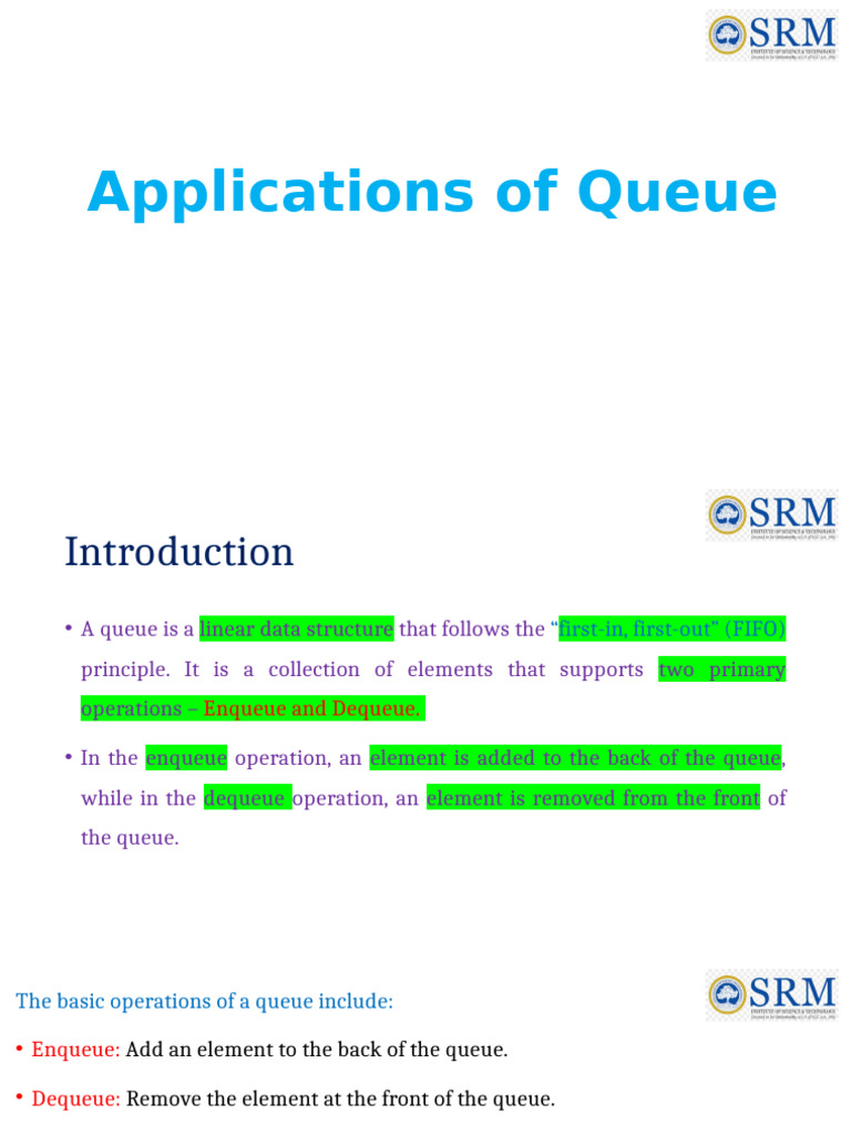 Unit Iii Applications Of Queue Pdf Queue Abstract Data Type Scheduling Computing 