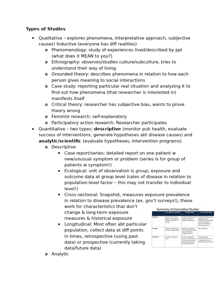 Types of Research Studies | PDF | Inquiry | Methodology