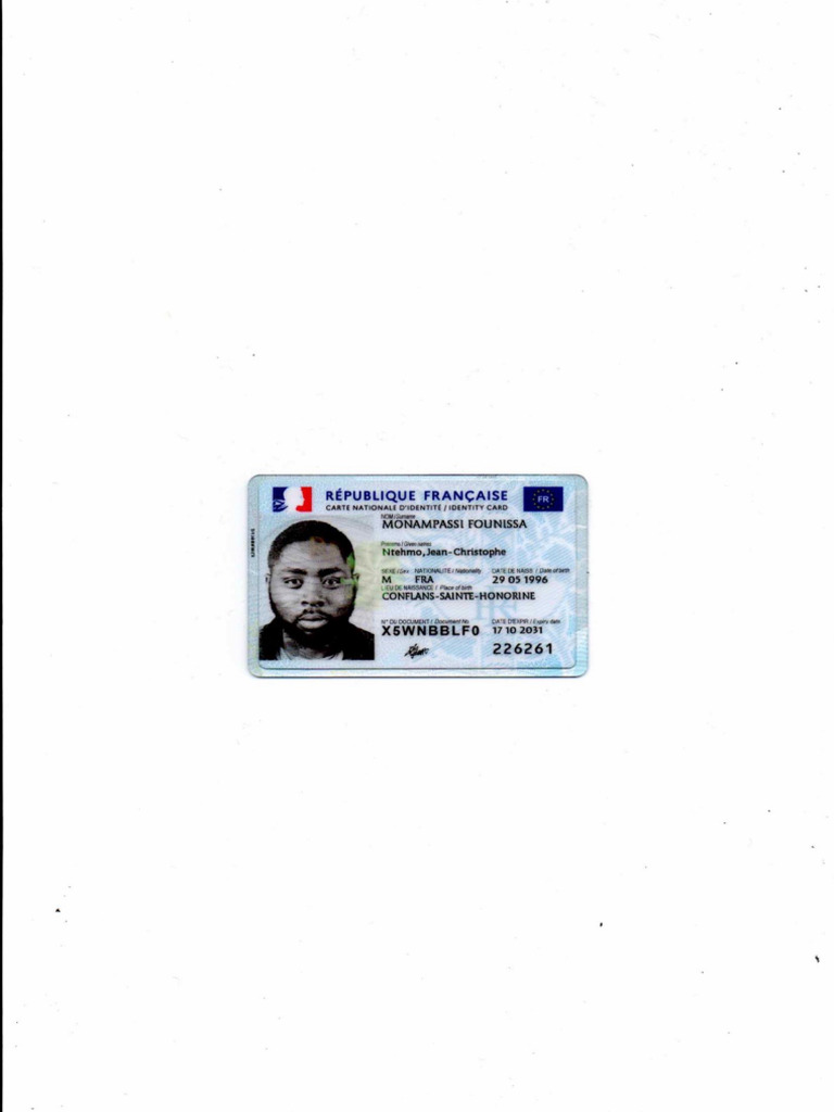 Carte D'identité Recto | PDF