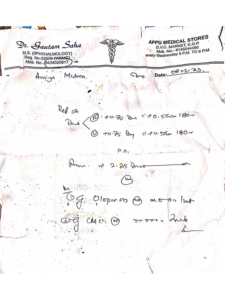 Amiya Mishra Prescription | PDF