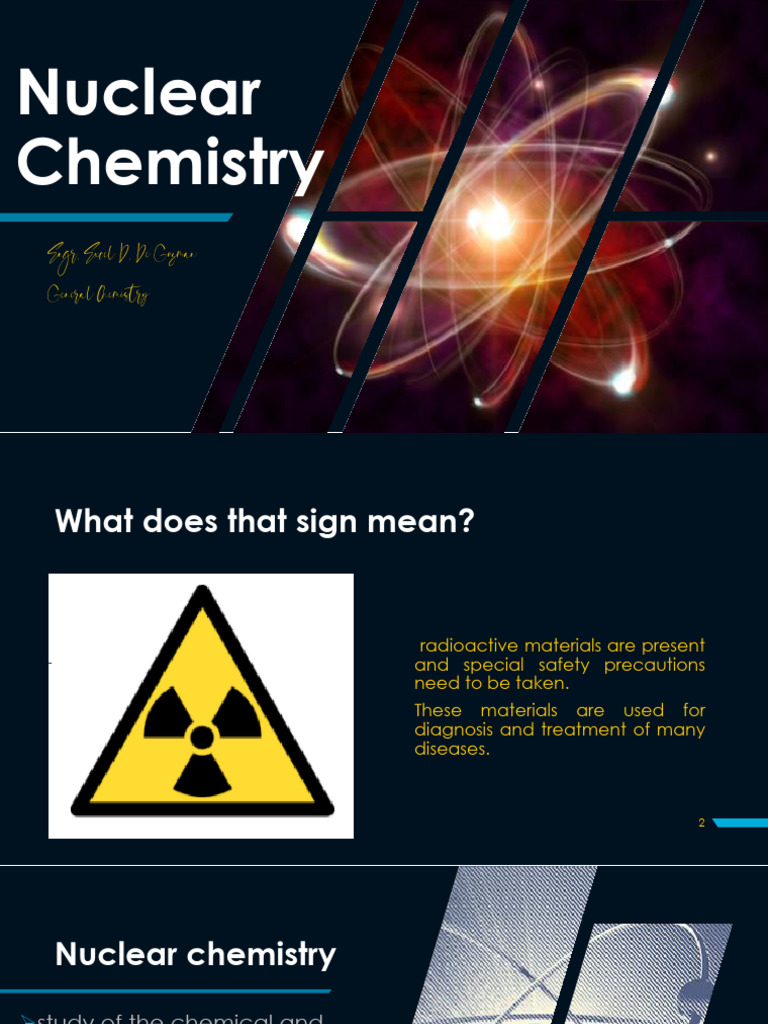 Lecture 5 - Nuclear Chemistry | PDF | Nuclear Physics | Atomic Nucleus