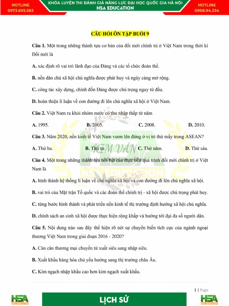 Hsa - Su. File de Luyen Buoi 9 | PDF