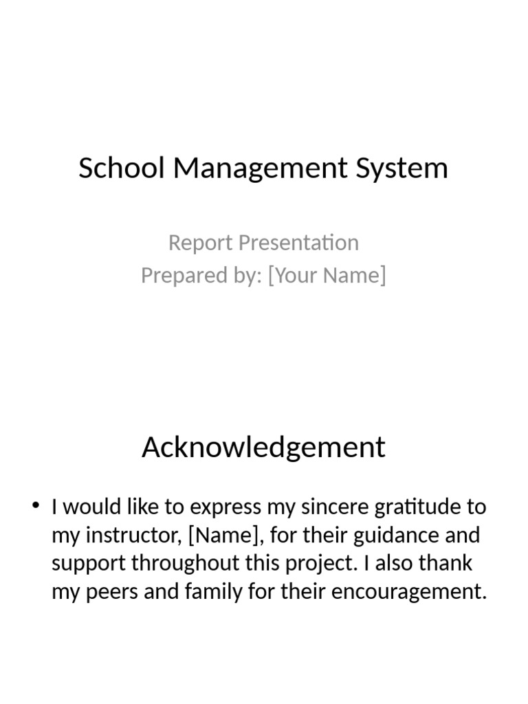School Management System Overview | PDF