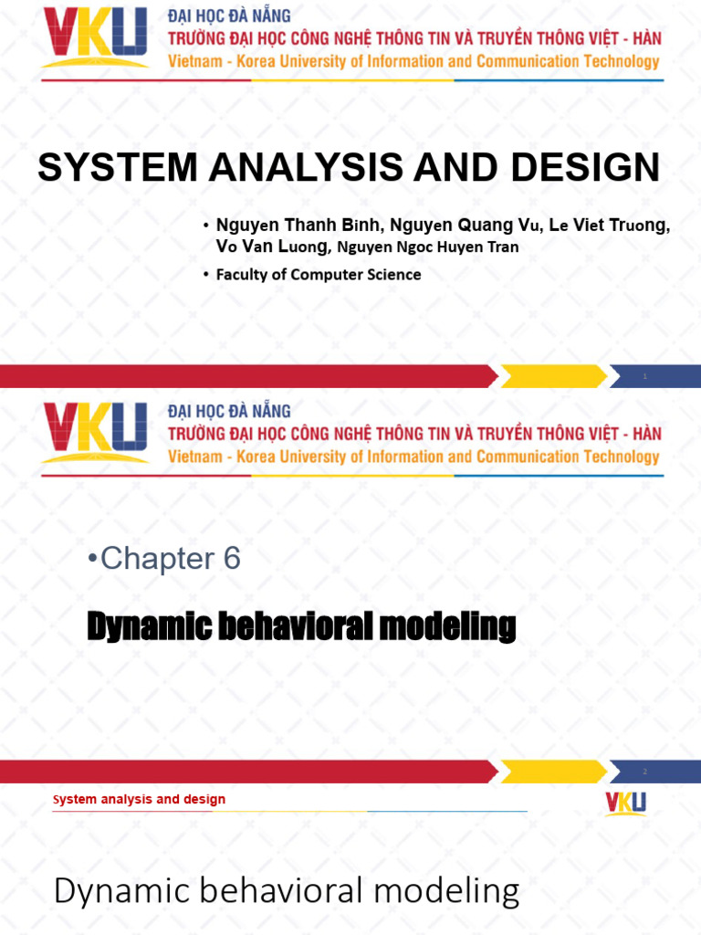 SAD- Ch6_Dynamic behavioral modeling | PDF | System | Use Case