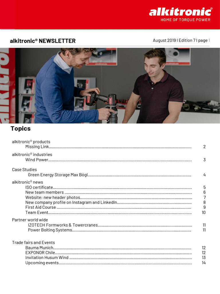 Alkitronic - Newsletter - Edition7 Eolica | PDF | Linked In