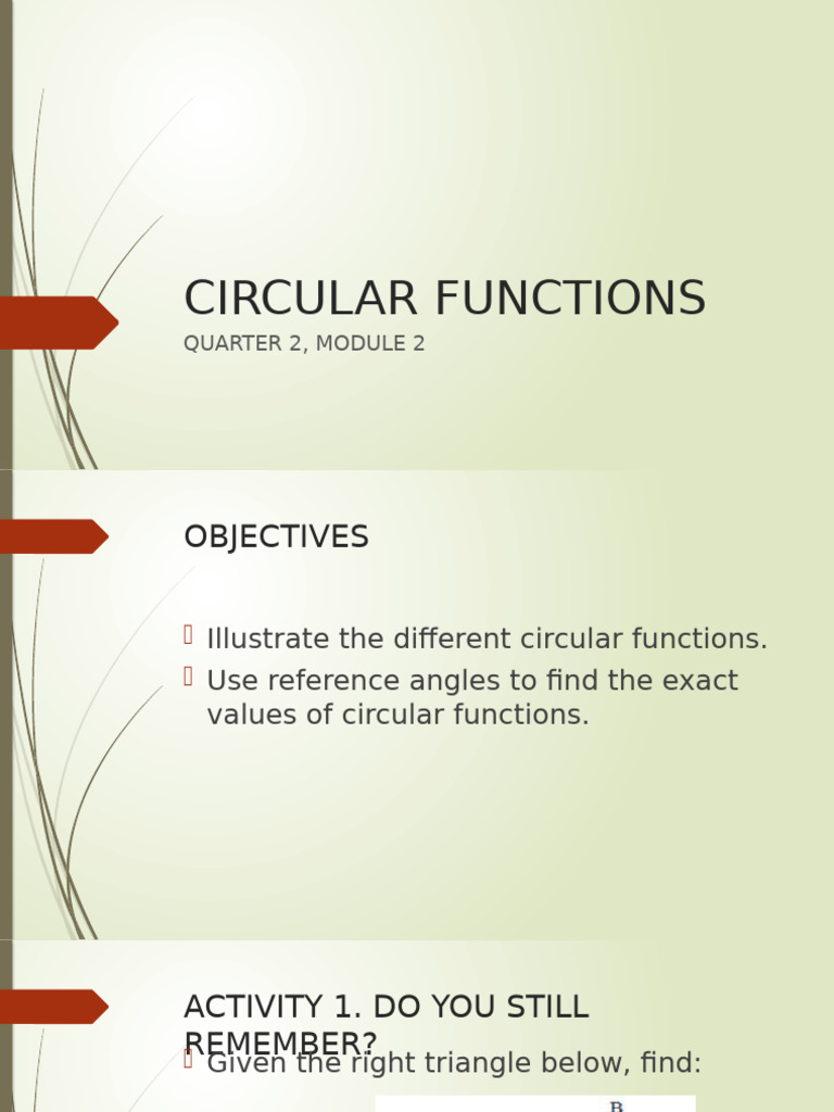 Circular Functions1 | PDF