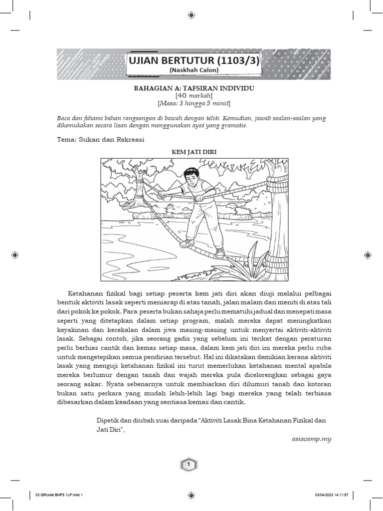 Skrip Ujian Bertutur Individu | PDF