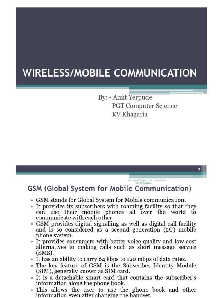 Understanding GSM in Mobile Communication | PDF | Channel Access Method ...