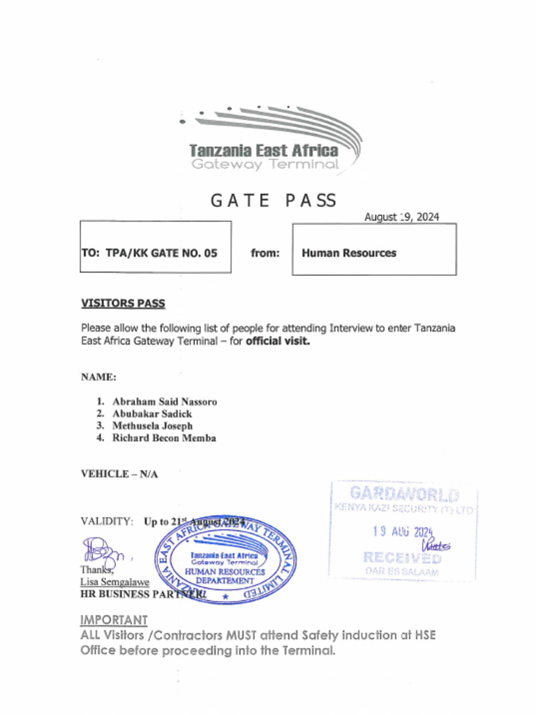 Gate Pass For Engineering Interviews - EPIC August 2024 | PDF