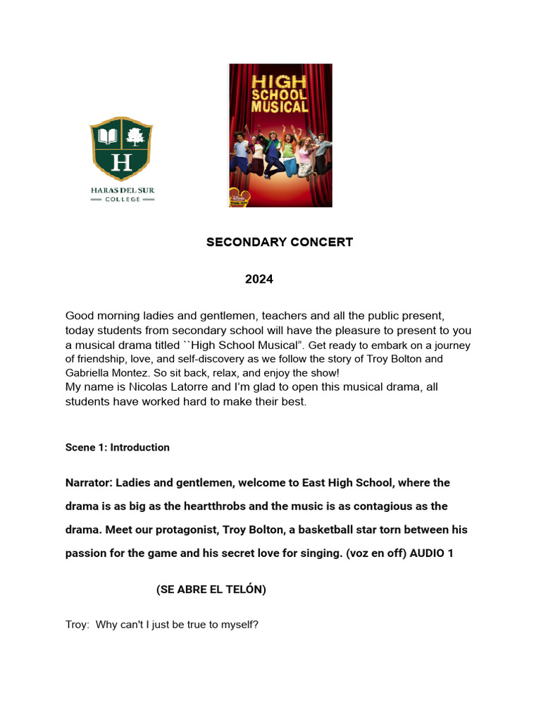 Concert High School Musical | PDF